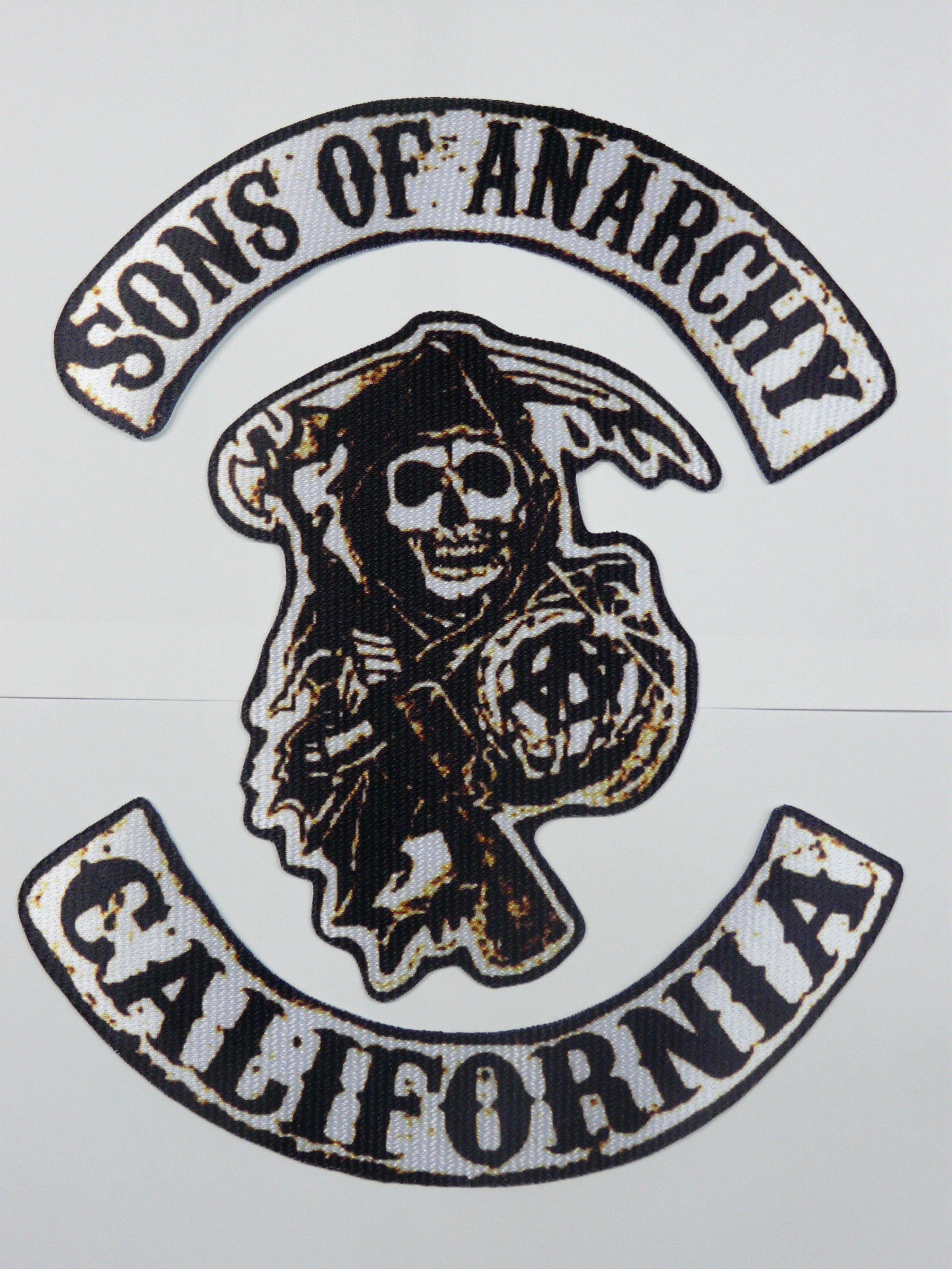Sons Of Anarchy SAMCRO Cut Patches Full Set Replica TV Series Prop ...